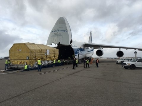 Intelsat 29e high-throughput satellite arrives in French Guiana in ...