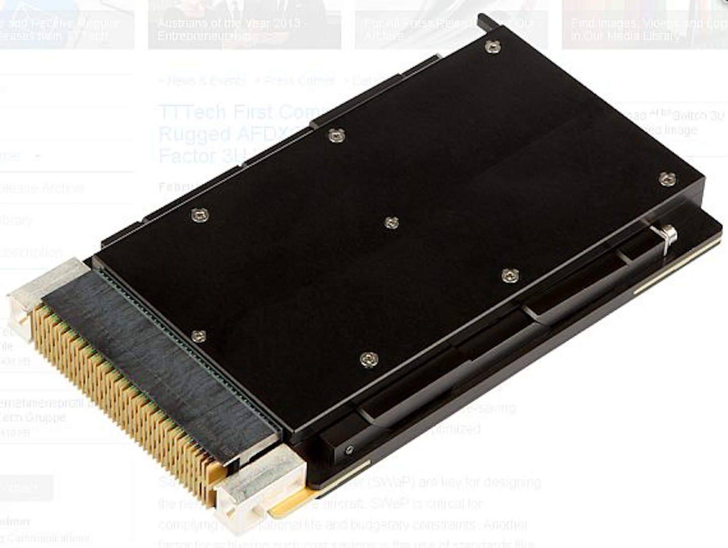 3U VPX avionics AFDX switch for avionics embedded computing introduced ...
