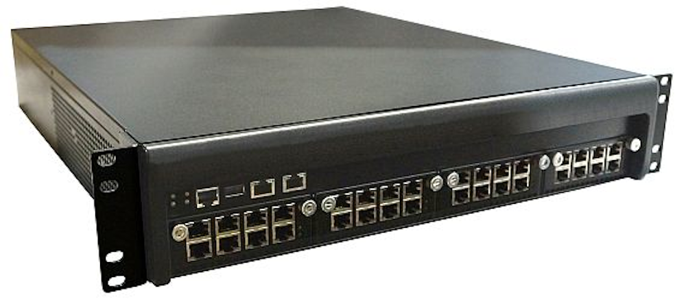 2U rack-mounted hardware platform for network service applications ...