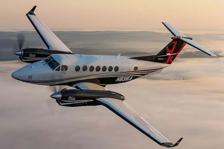 Beechcraft King Air turboprop aircraft with Rockwell Collins Pro Line ...