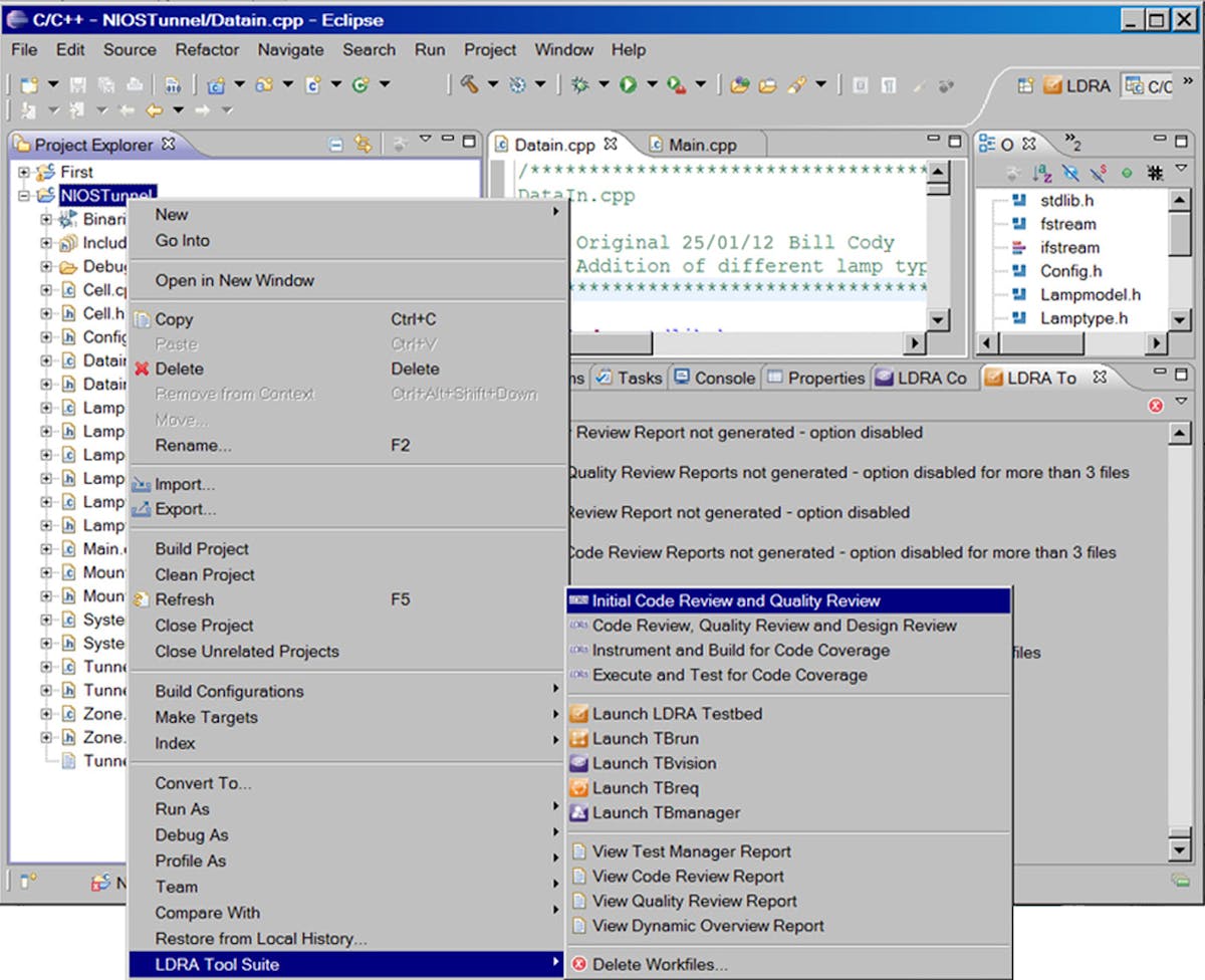 LDRA extends tool suite with certification validation for Altera Nios ...