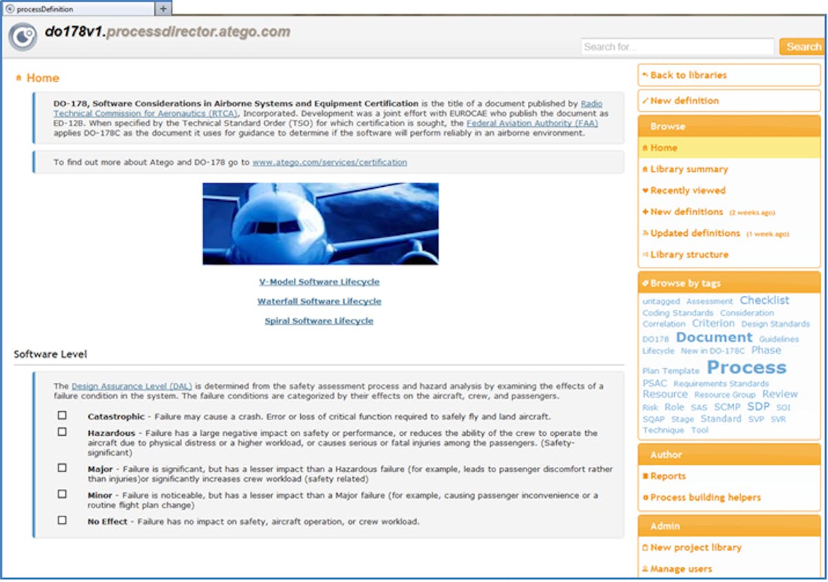 Atego launches Atego Process Director for DO-178 at Avionics Europe ...