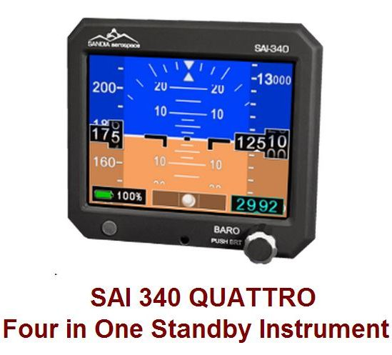 Sandia Aerospace introduces SAI 340 Quattro standby instrument ...