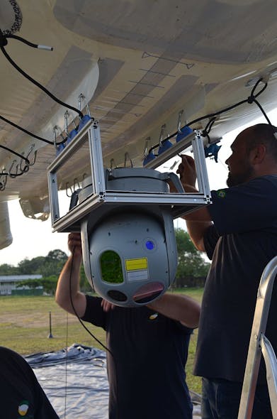 CONTROP airborne EO/IR surveillance camera payload launched on aerostat ...