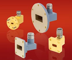 Waveguide-to-coax adapters for RF and microwave uses like radar and ...