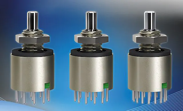 Small-diameter MR50 1/2-inch rotary switch for avionics and military ...