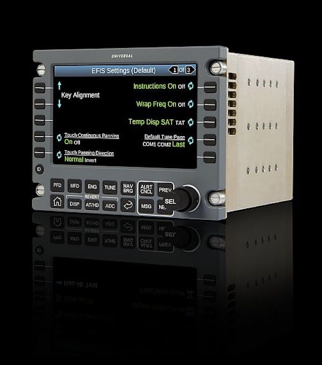 Universal Avionics receives STC for InSight touchscreen control ...