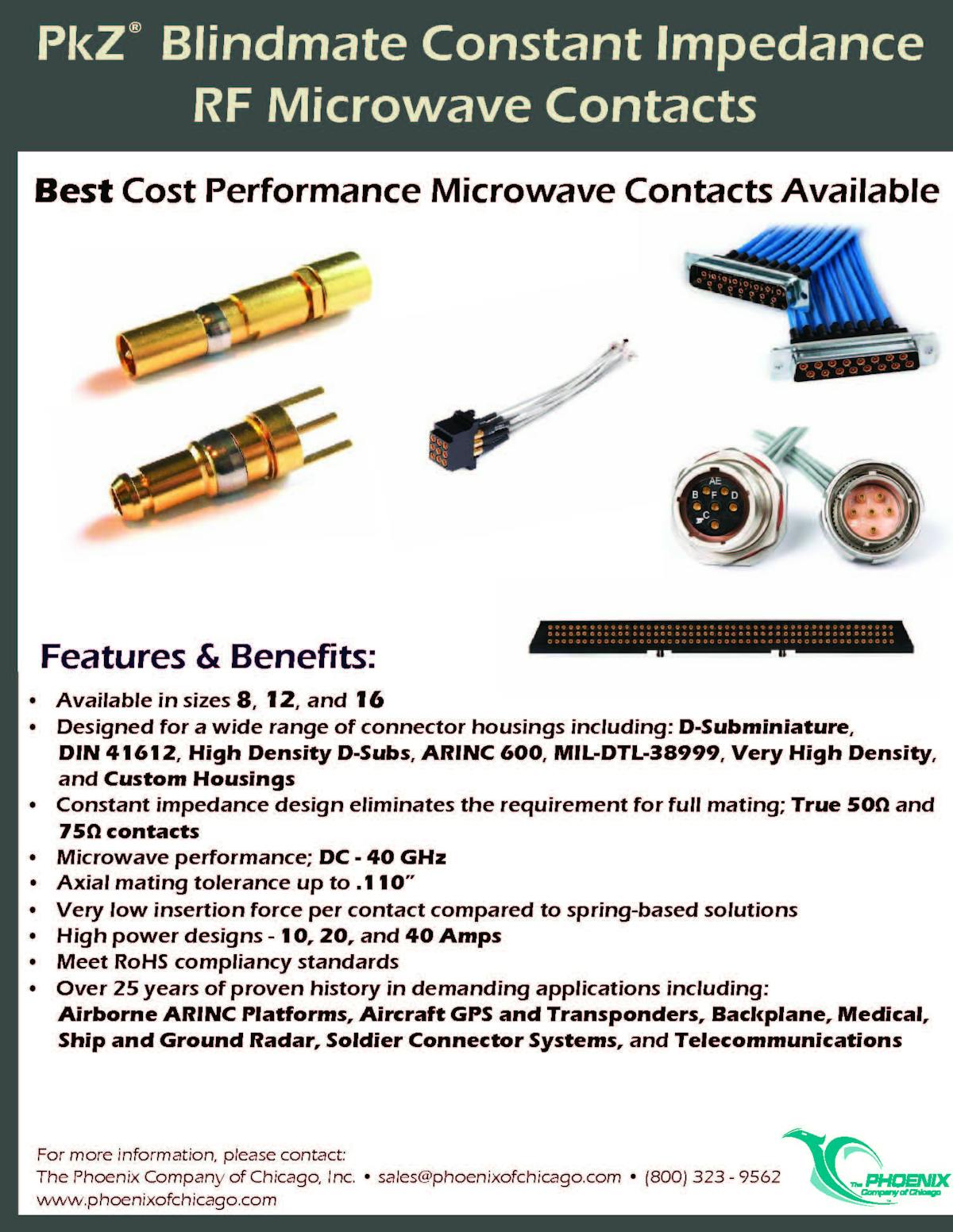 PkZ® series of Blindmate RF Contacts | Military Aerospace
