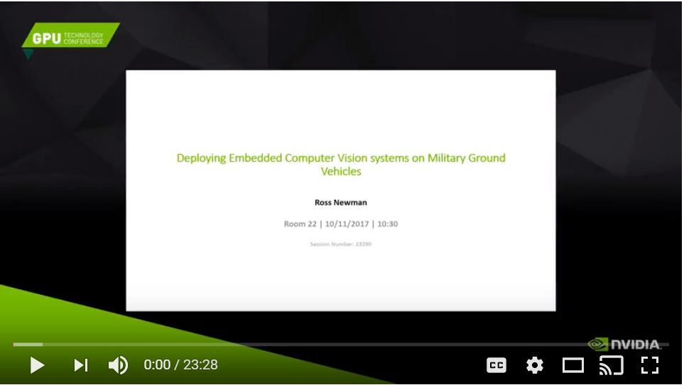 Deploying Embedded Computer Vision systems on Military Ground Vehicles ...