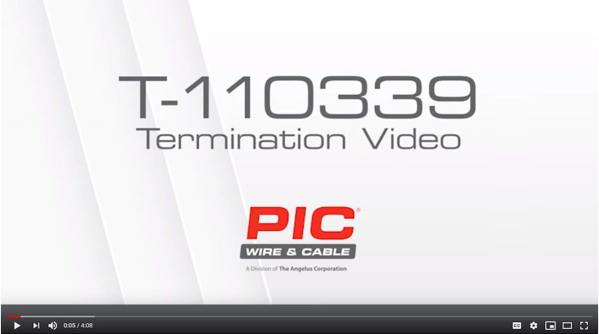 T-110339 Termination Video - PIC Wire & Cable | Military Aerospace