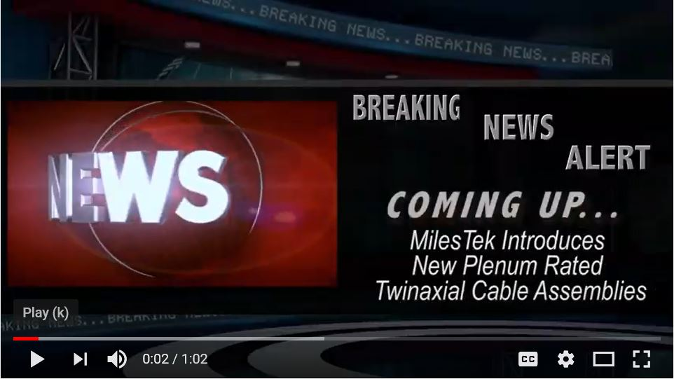 MilesTek Introduces New Plenum Rated Twinaxial Cable Assemblies ...
