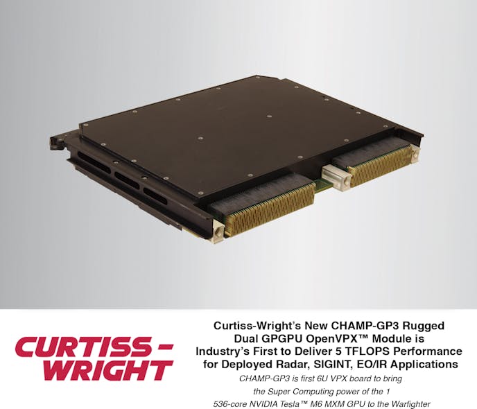 Curtiss-Wright’s New Rugged Dual GPGPU OpenVPX™ Module is Industry’s First to Deliver 5 TFLOPS ...