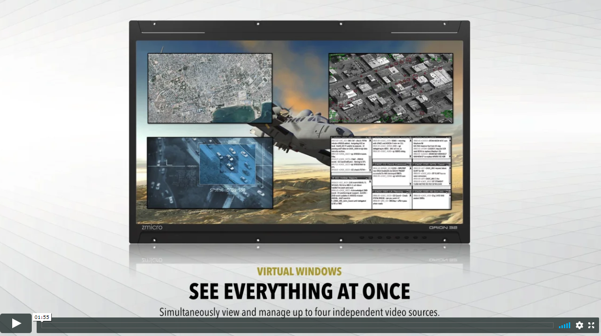 Orion 32” 4K Rugged Airborne Display | Military Aerospace