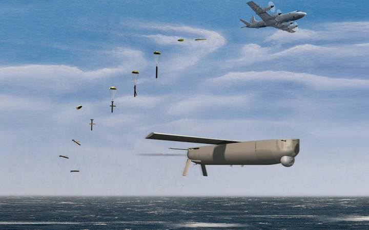 anti-submarine warfare (ASW) unmanned small sonobuoy dispenser ...