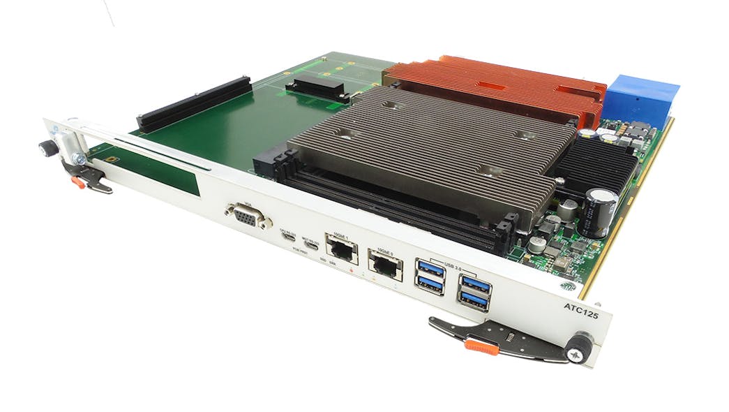 Carrier module that accepts PCI Express embedded computing cards for ...