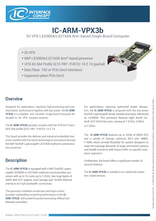 IC-ARM-VPX3b datasheet | Military Aerospace