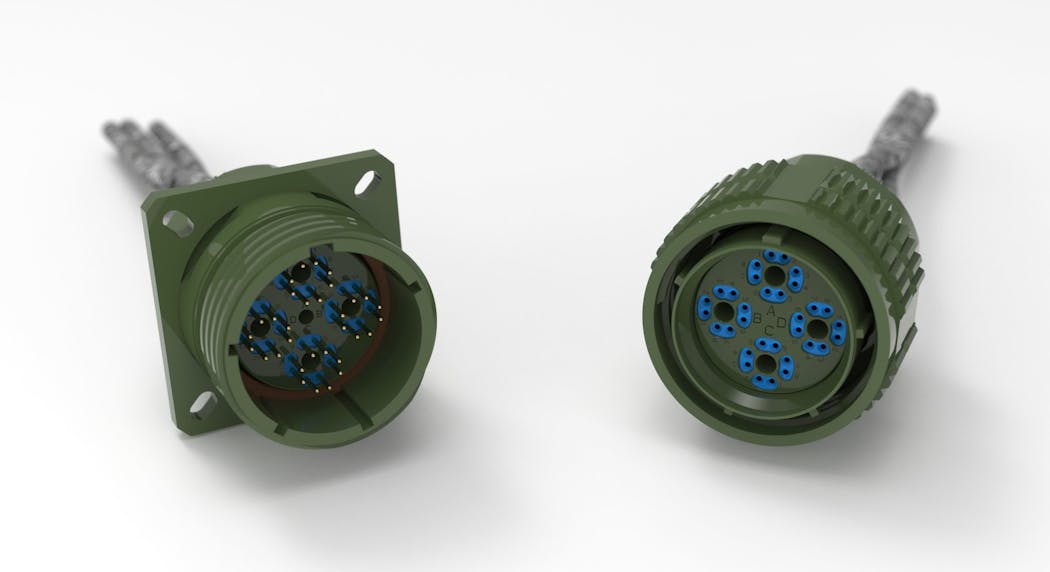 Rugged 38999 data connector for military and aviation applications ...