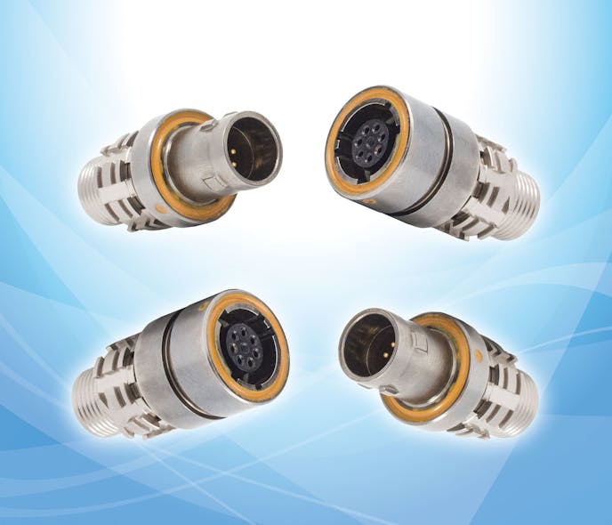 Small lightweight signal and power connectors for wearable systems ...
