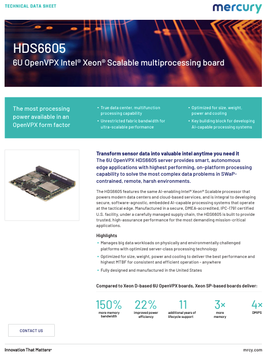 SOSA-aligned 6U OpenVPX blade servers for aerospace and defense embedded computing introduced by ...