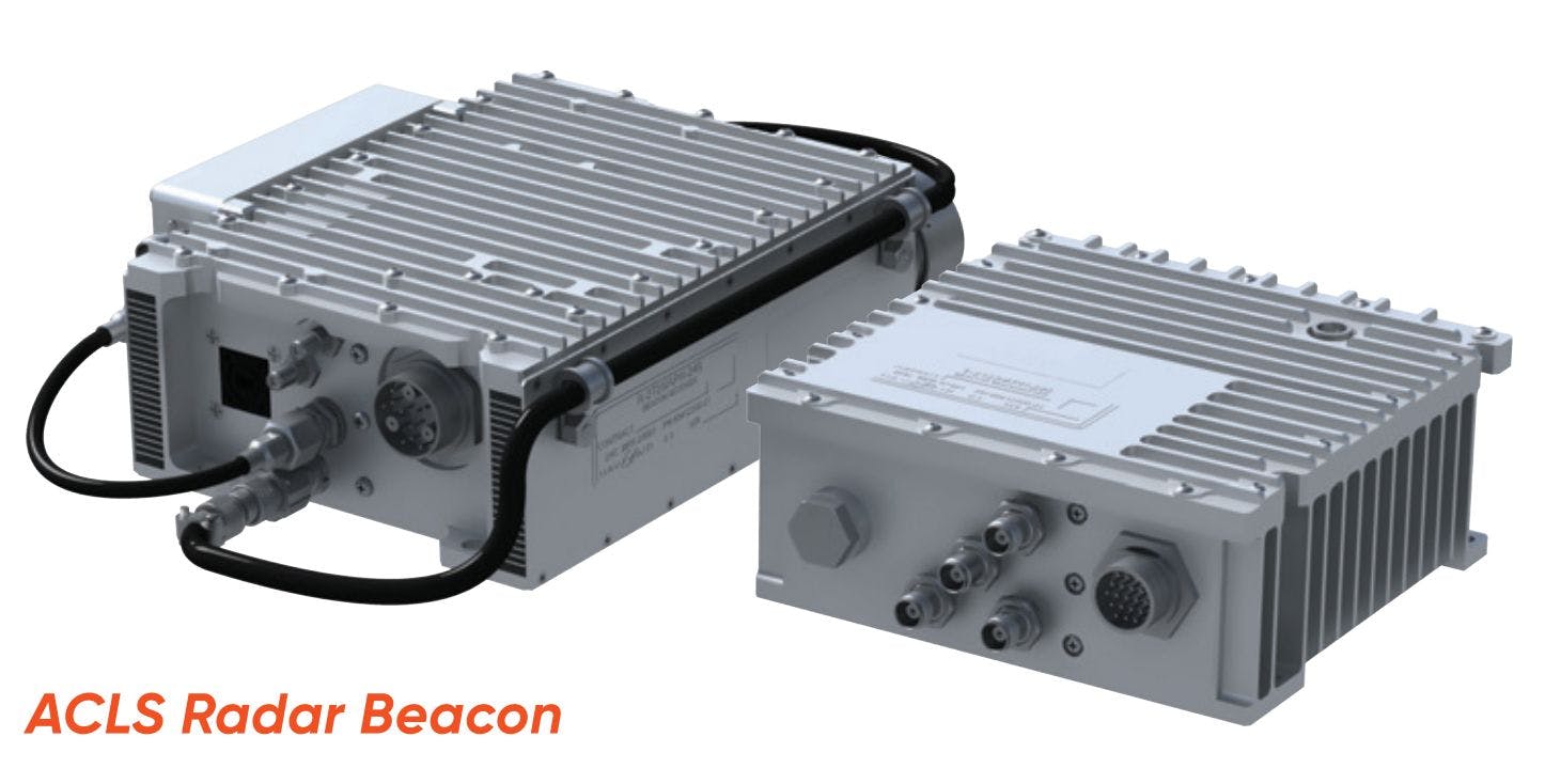 Aircraft carrier precision approach and landing radar beacons ...